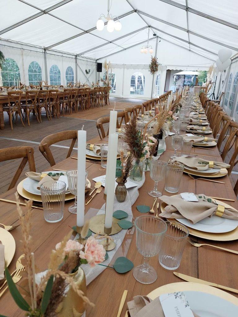 Großer rustikaler Holztisch Eventtisch Klapptisch Vintage Tisch für Ihr ...